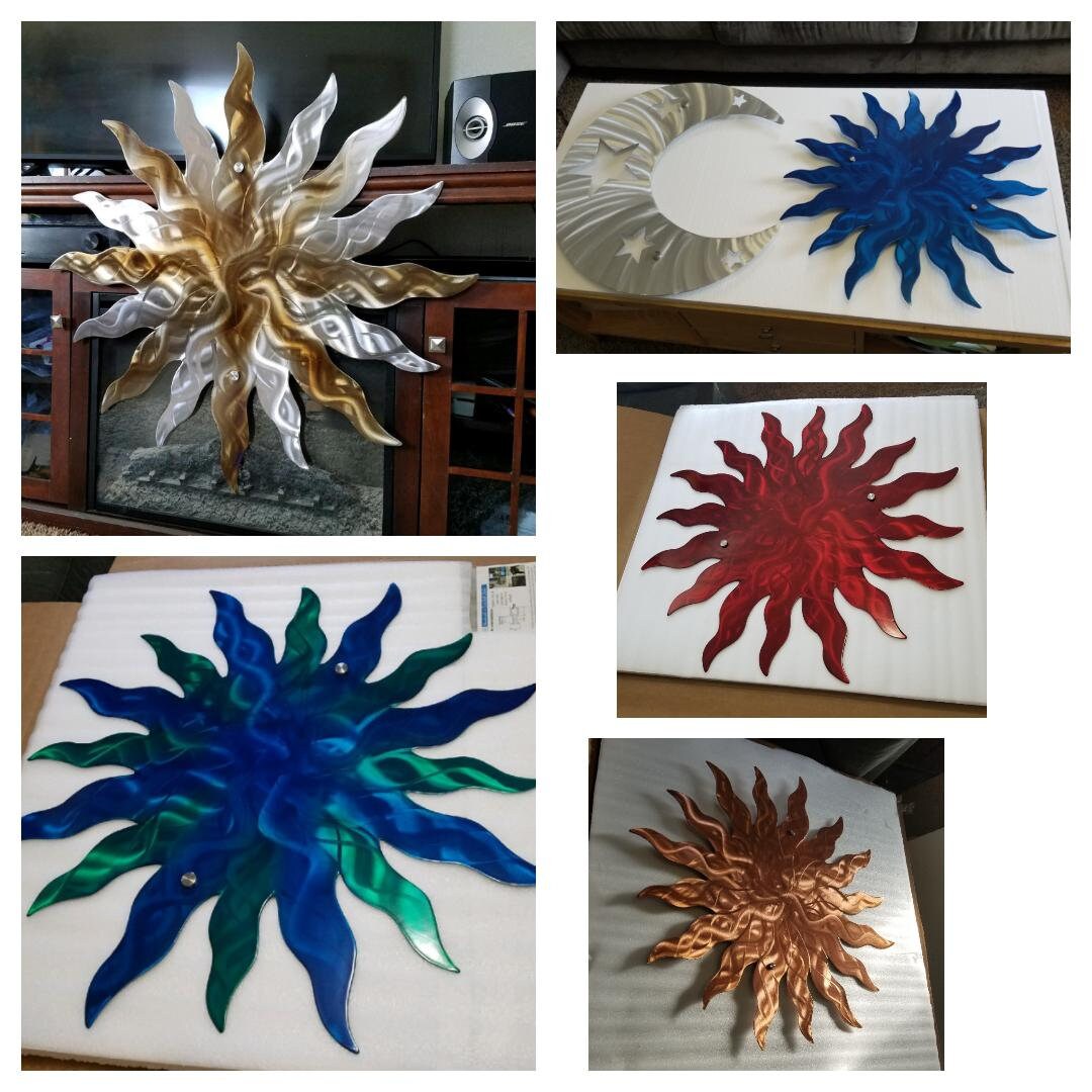Outdoor Metal Wall Sun ETSY Handmade Large Sun, Plasma Cut Wall Art ...