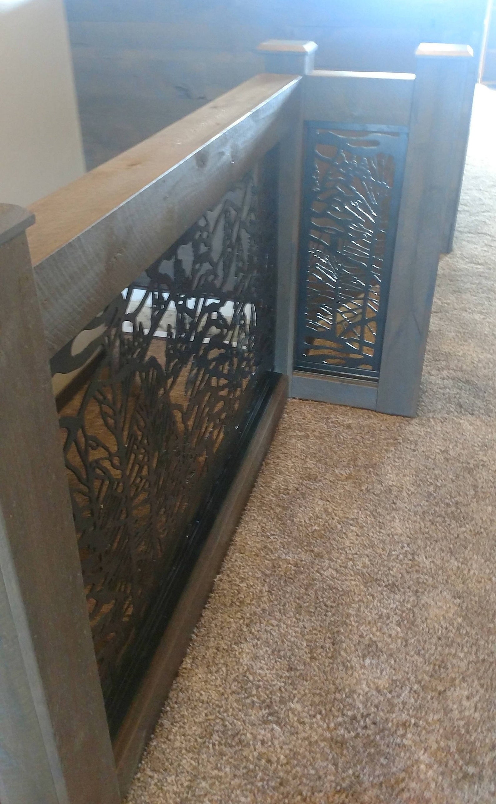 Modern Interior Staircase / Custom Decorative Railing Panel | Etsy