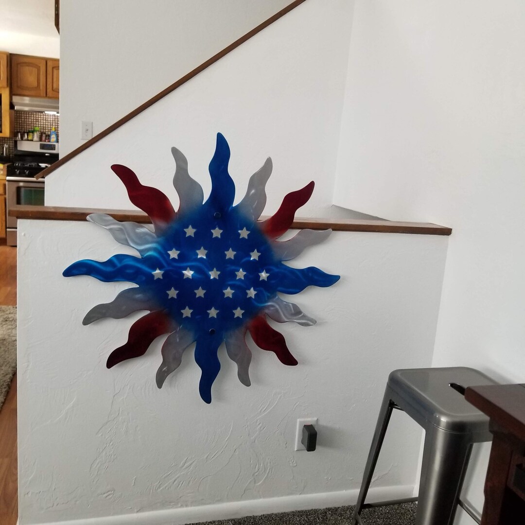 Sun Wall Art Large Hanging Home Decor Flag Indoor Outdoor Plasma Cut ...