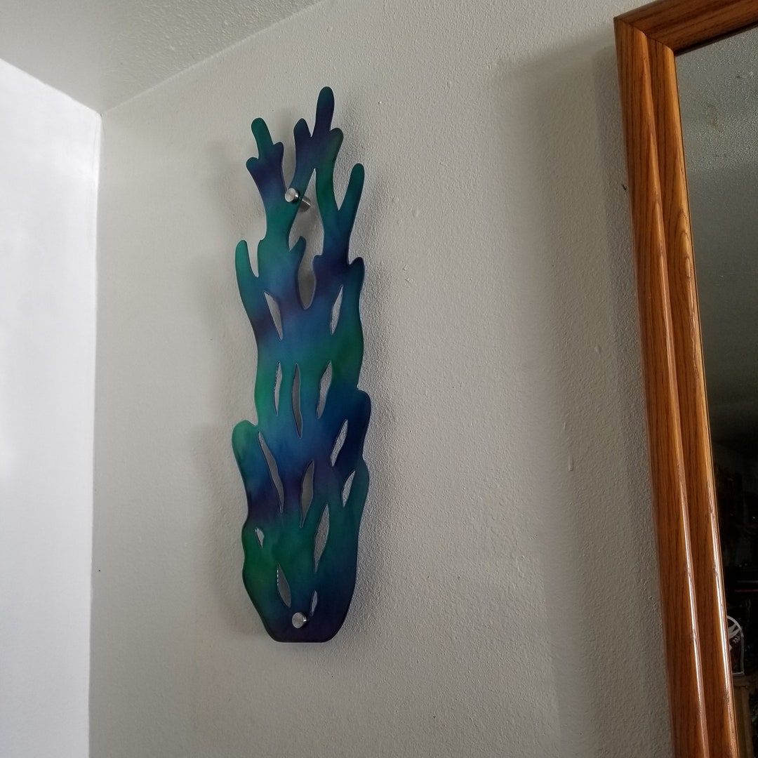 Metal Wall Art Seaweed Decor, Etsy Handmade Large Beach Metal Wall Art ...