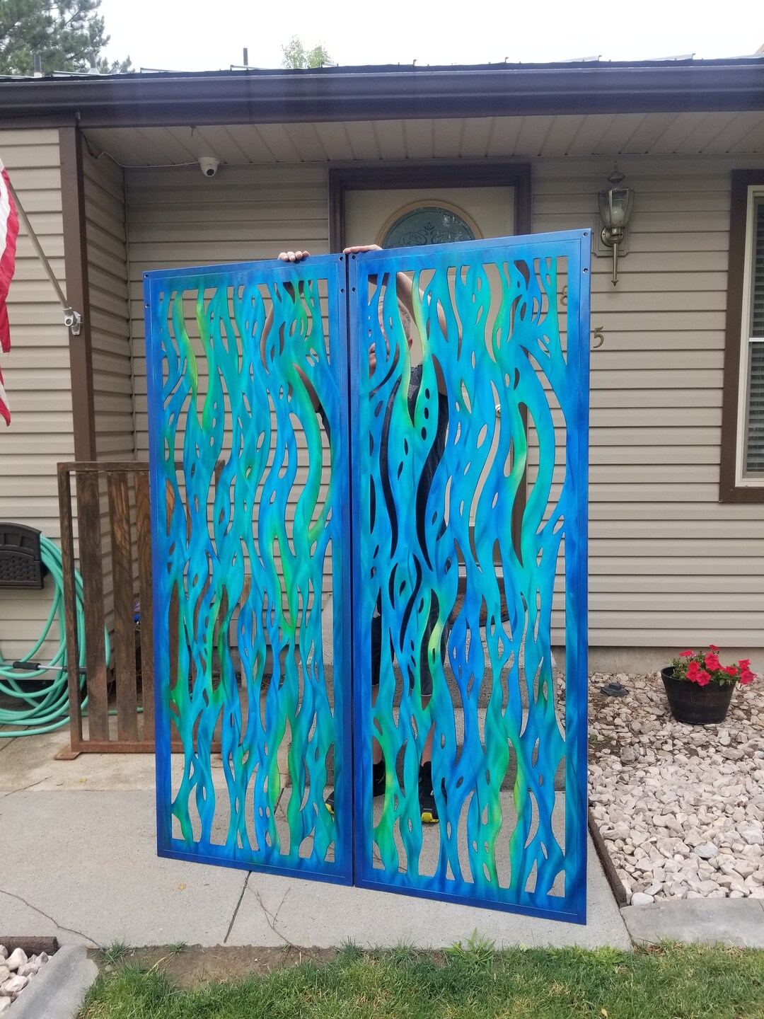 Large Modern Gate Metal Art Sliding Gates Plasma Cut Abstract - Etsy