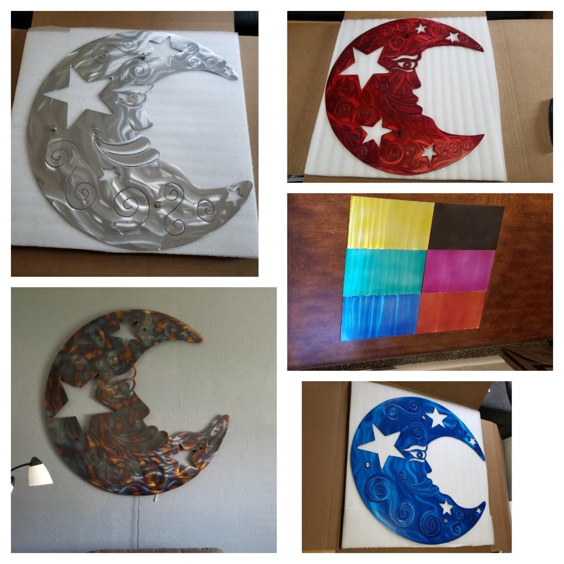 Rustic Metal Wall Art Moon / Metal Wall Decor ETSY Large Moon - Etsy