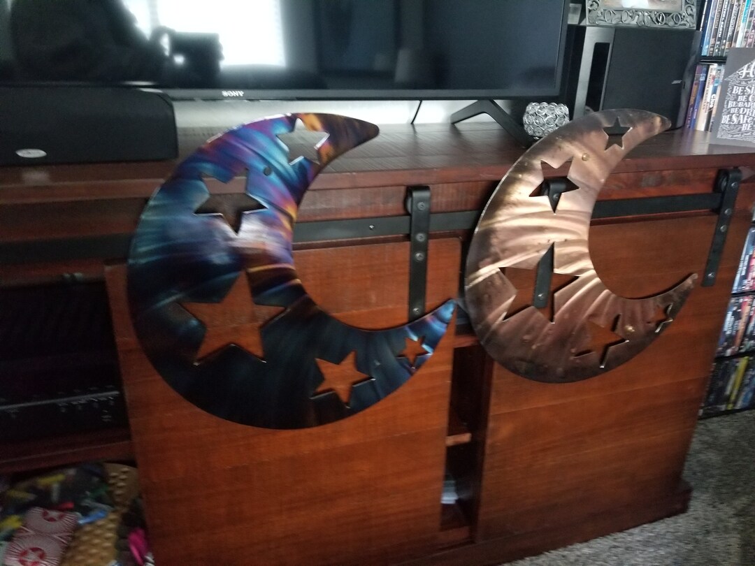 Metal Wall Hanging Moon Art Home Plasma Cut Design Decor, Boho Moon ...
