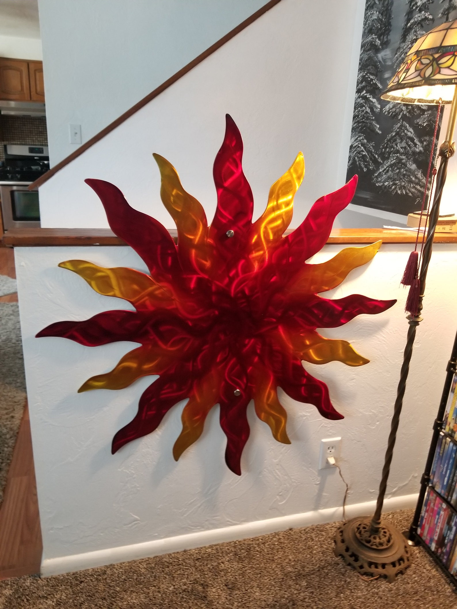 Wall Decor Sun Indoor Large Sun Outdoor Wall Decor Recycled - Etsy