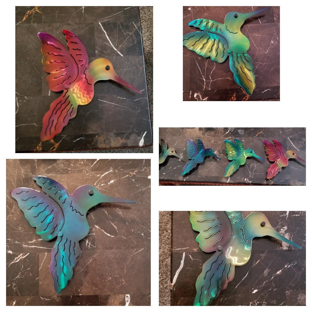 Metal Wall Art Hummingbird Garden Decor Outdoor Home Gifts Decor Art ...