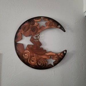 Moon Wall Decor Entrance Wall Moon Metal Wall Art Large Unique Home ...