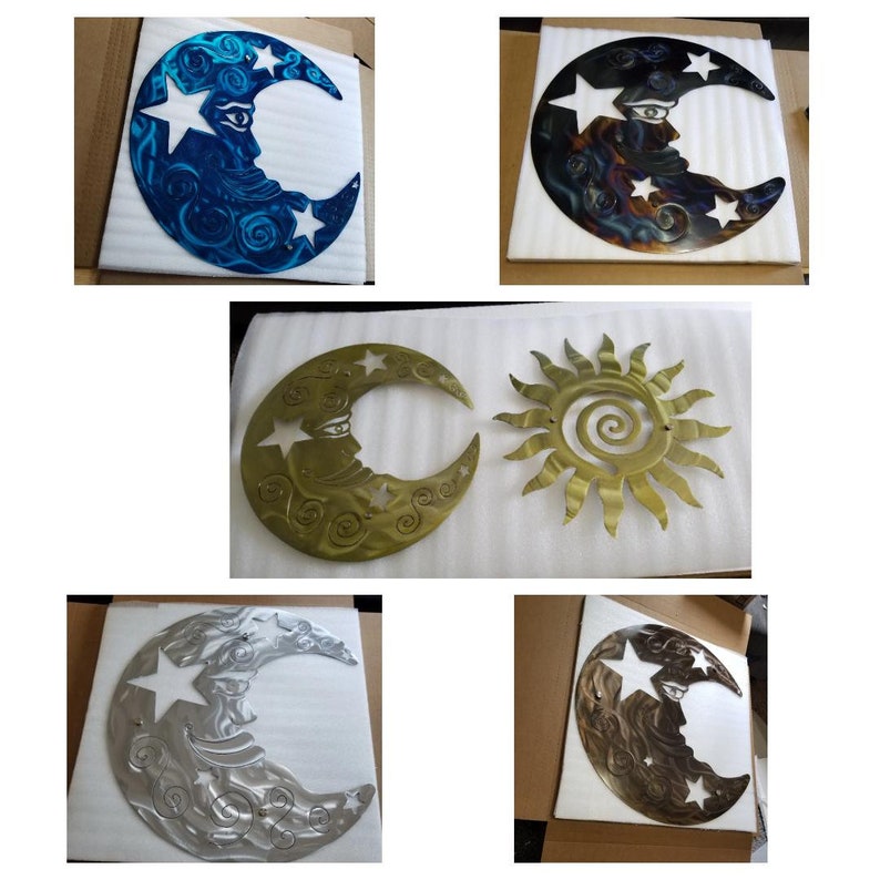 Moon Decor Wall Art / Large Rustic Metal Moon / ETSY Crescent - Etsy