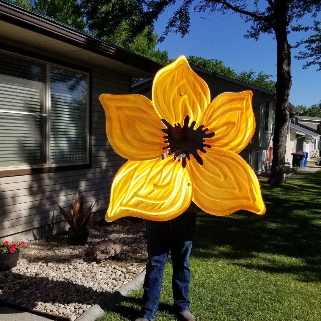 Metal Flower Wall Art Flower Wall Decor/ Large Metal Flowers Farmhouse ...