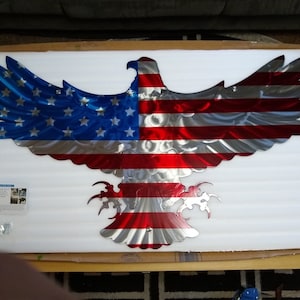 Patio Décor Flag Metal Wall Decor ETSY Handmade American Flag Metal ...