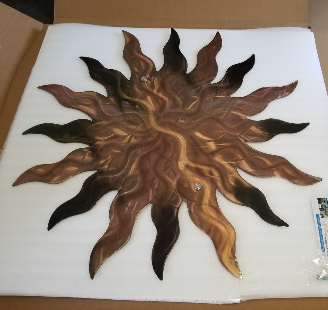 Patio Decor Sun Metal Wall Art ETSY Handmade Copper Sun Metal Wall Art ...