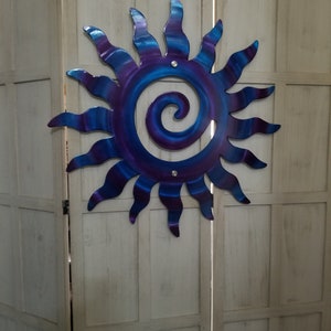 Metal Wall Art Sun ETSY Handmade Wall Decor Copper Metal Sun, Plasma ...