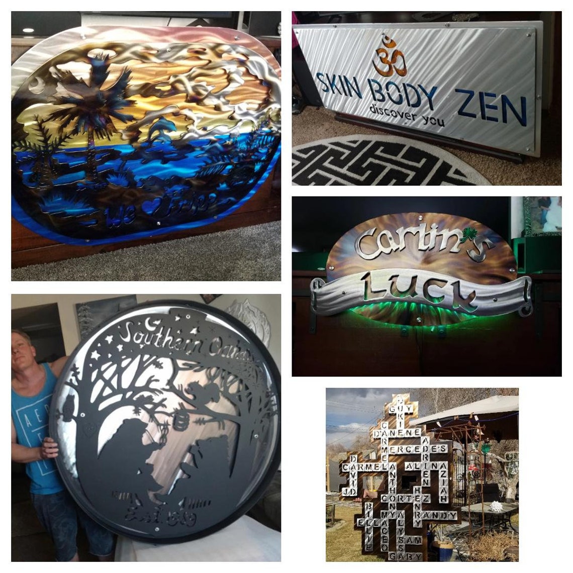 Rustic Metal Sign Custom Business Logo Design Personalized | Etsy