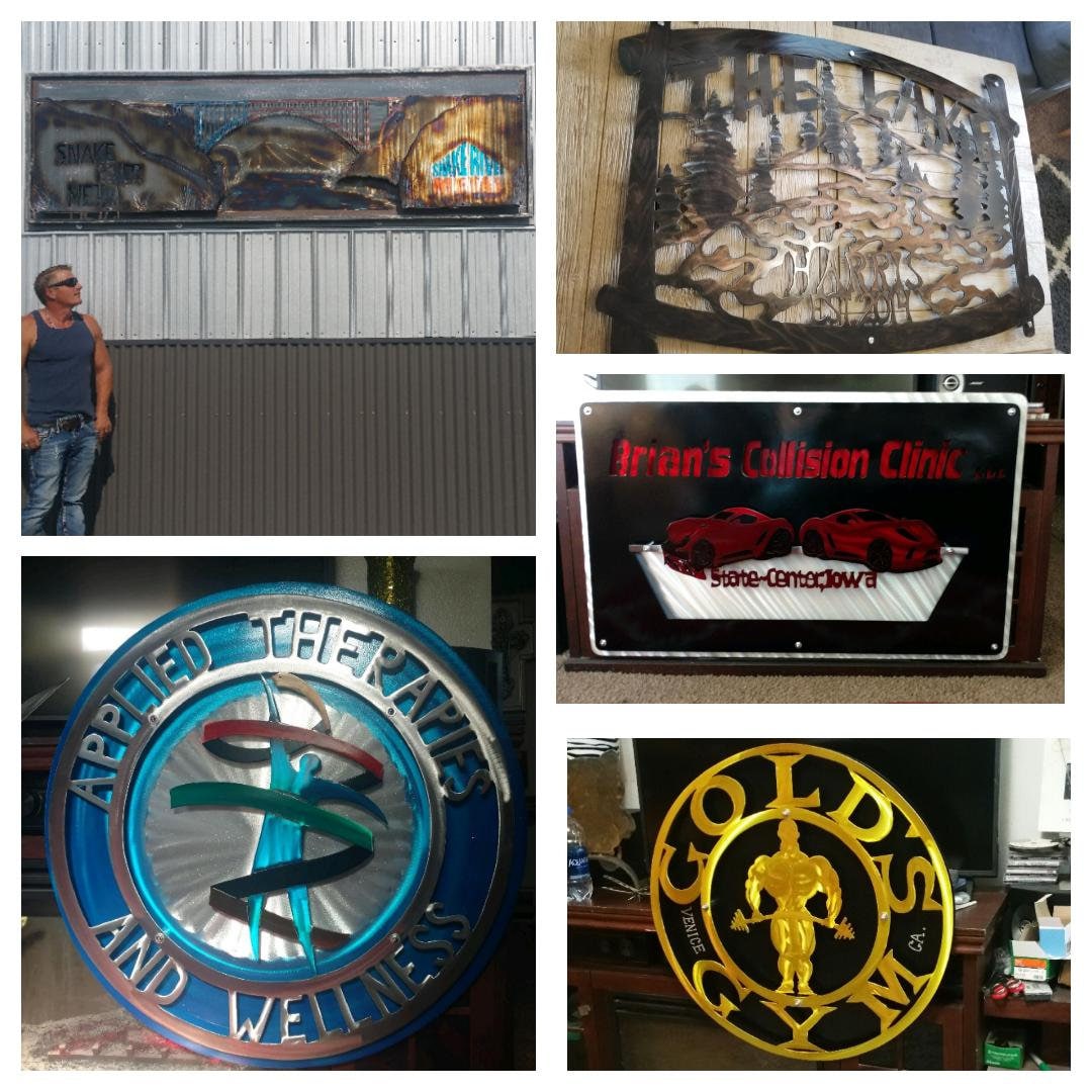 Custom Signs Custom Metal Art Sign Customized Logo Signs | Etsy