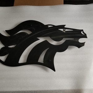 Metal Wall Art Broncos Logo Sign Football Home Decor Gift for Him, Man ...
