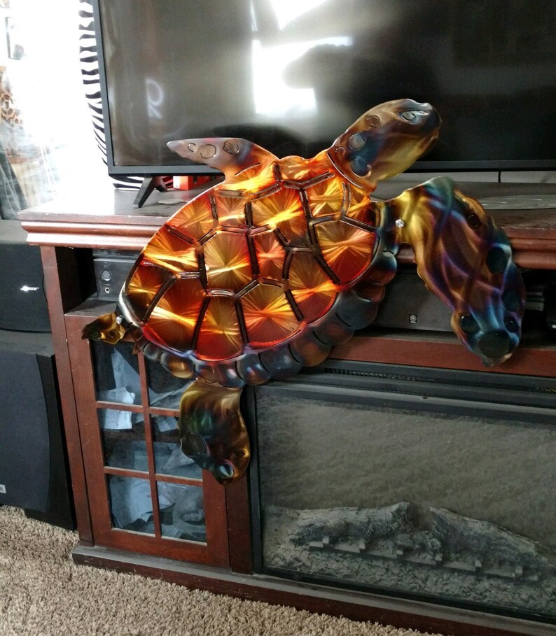 Free shipping turtle wall art metal art sculpture Large | Etsy