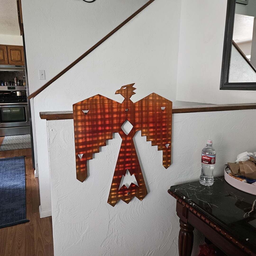 Metal Thunderbird Large Wall Hanging ETSY Handmade Thunderbird Steel ...