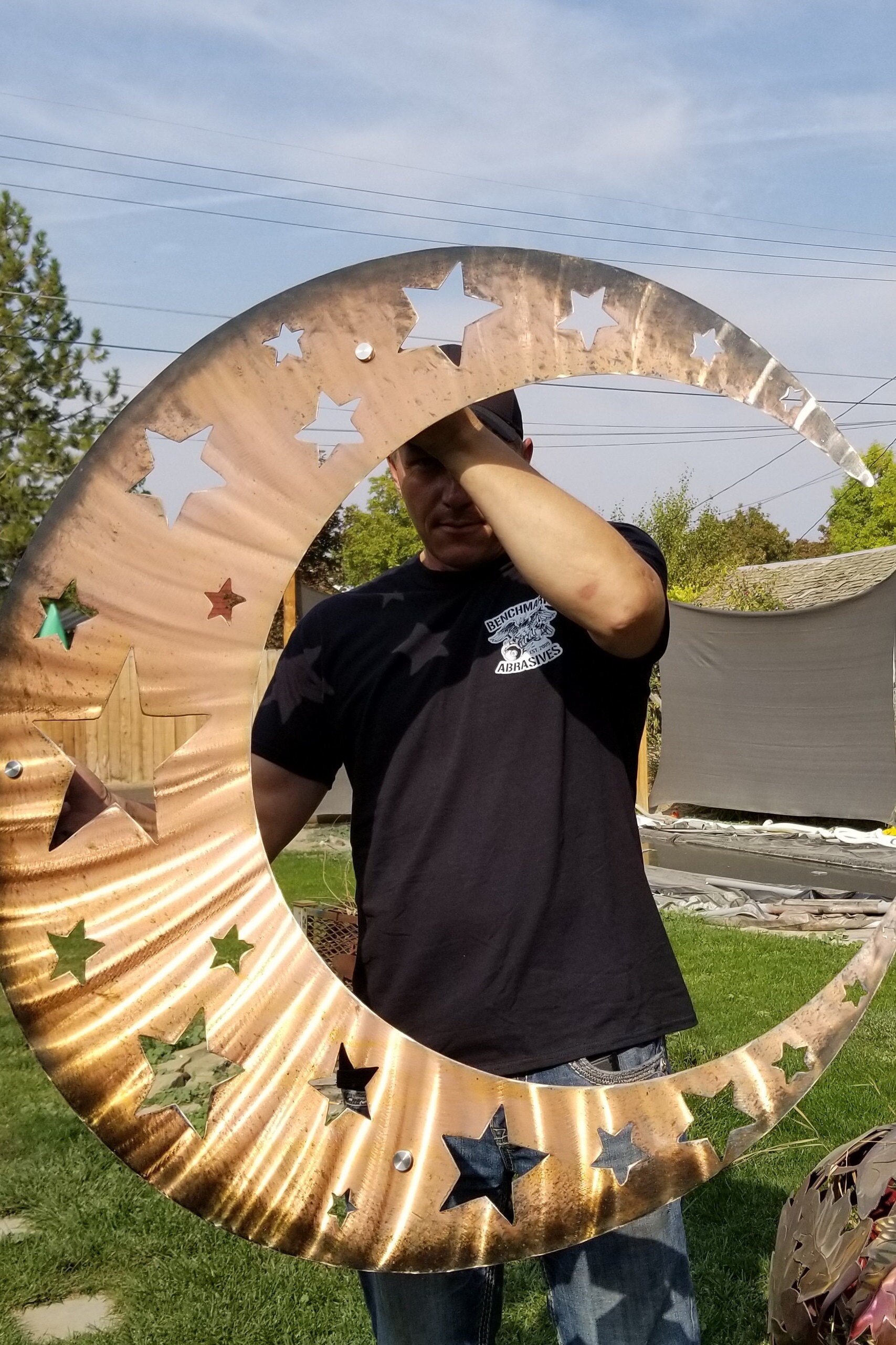 Metal Moon Wall Art Decor Rustic Wall Decor, Moon and Stars Modern ...