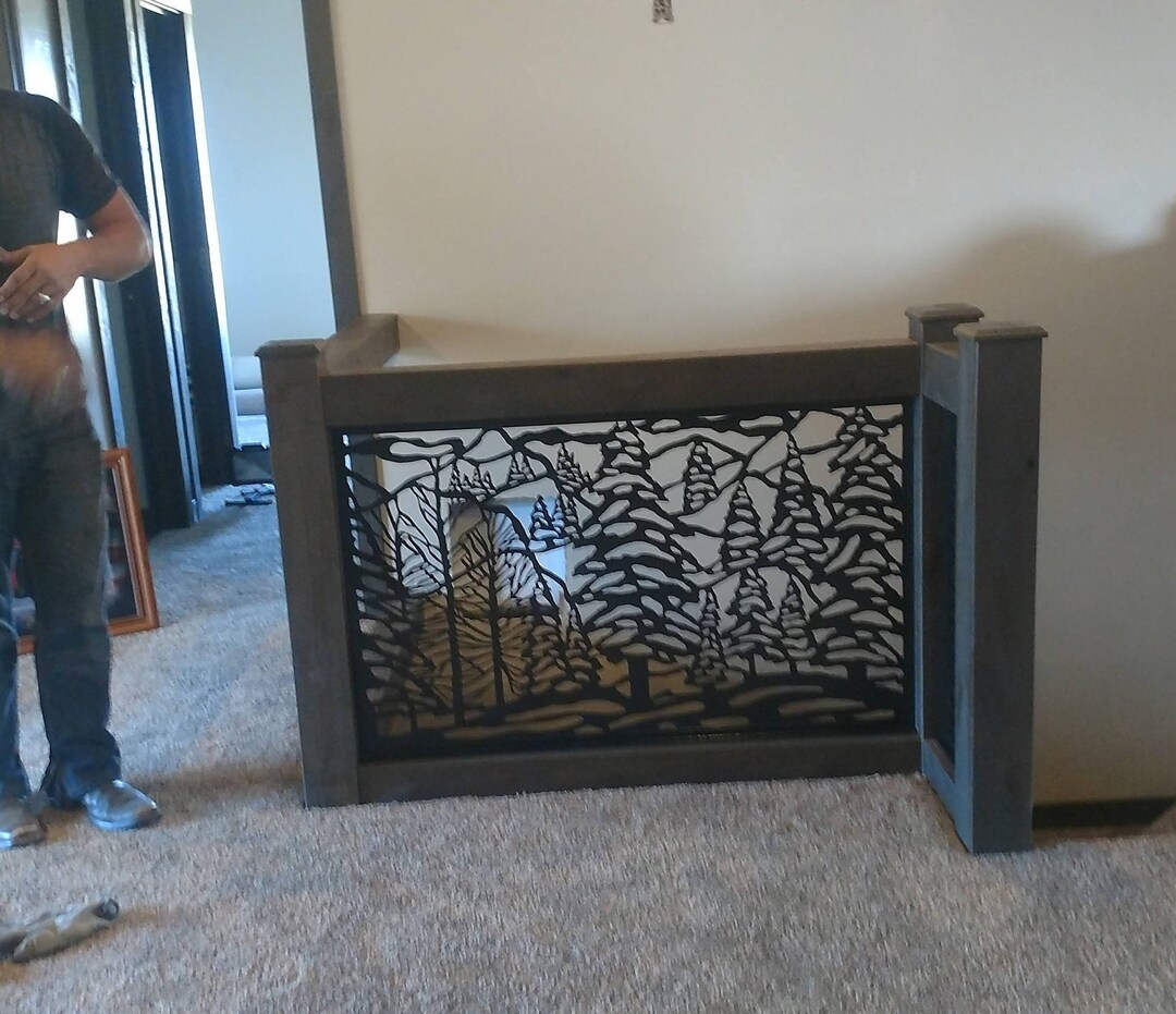 Modern Interior Staircase / Custom Decorative Railing Panel Inserts ...