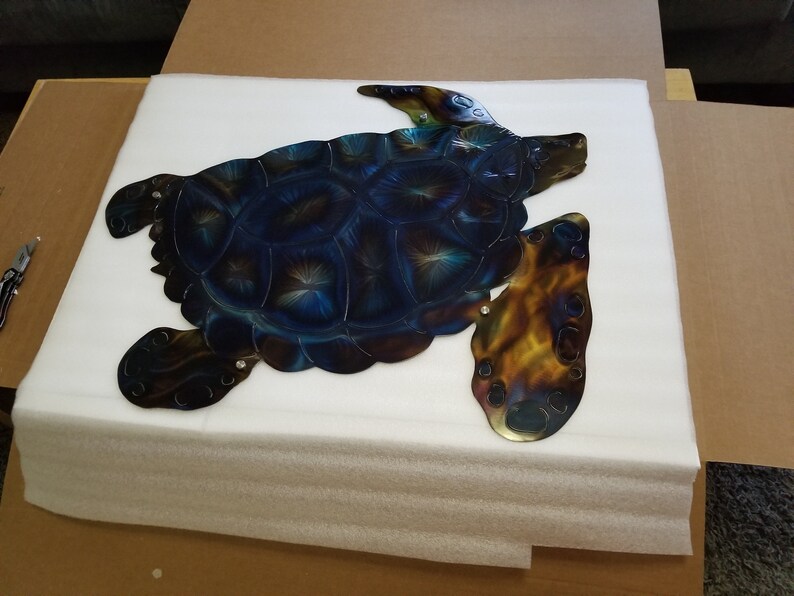 Metal Wall Art Turtle Metal ETSY Handmade Wall Decor Turtle Design ...