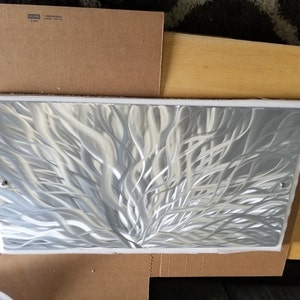 Abstract Wall Art Decor Panel, Etsy Handmade Modern Metal Wall Art ...