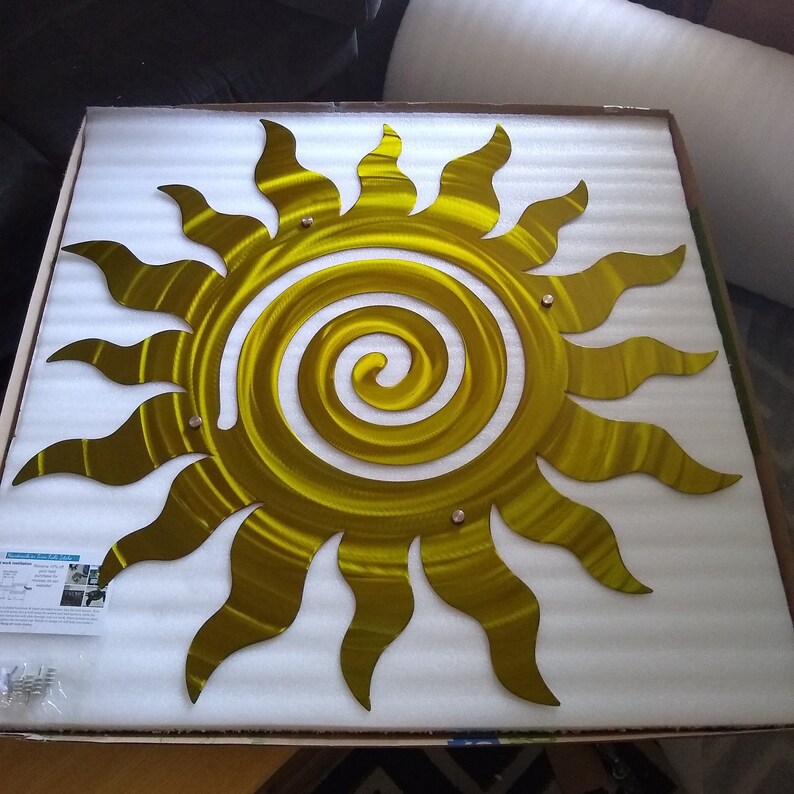 Sun wall art ETSY handmade wall hanging sun plasma cut sun | Etsy