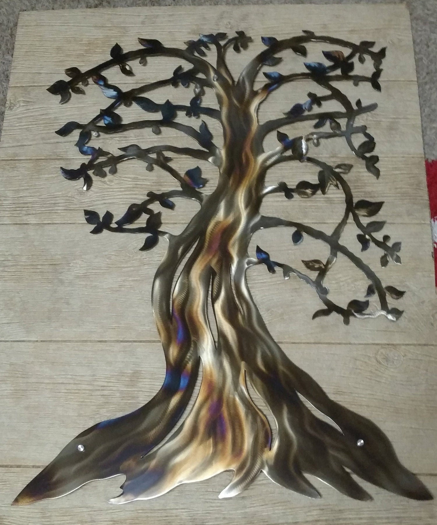 Unique home decor Metal wall art tree / plasma cut olive tree | Etsy