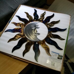 Wall decor Sun Indoor large sun outdoor Wall Decor recycled | Etsy