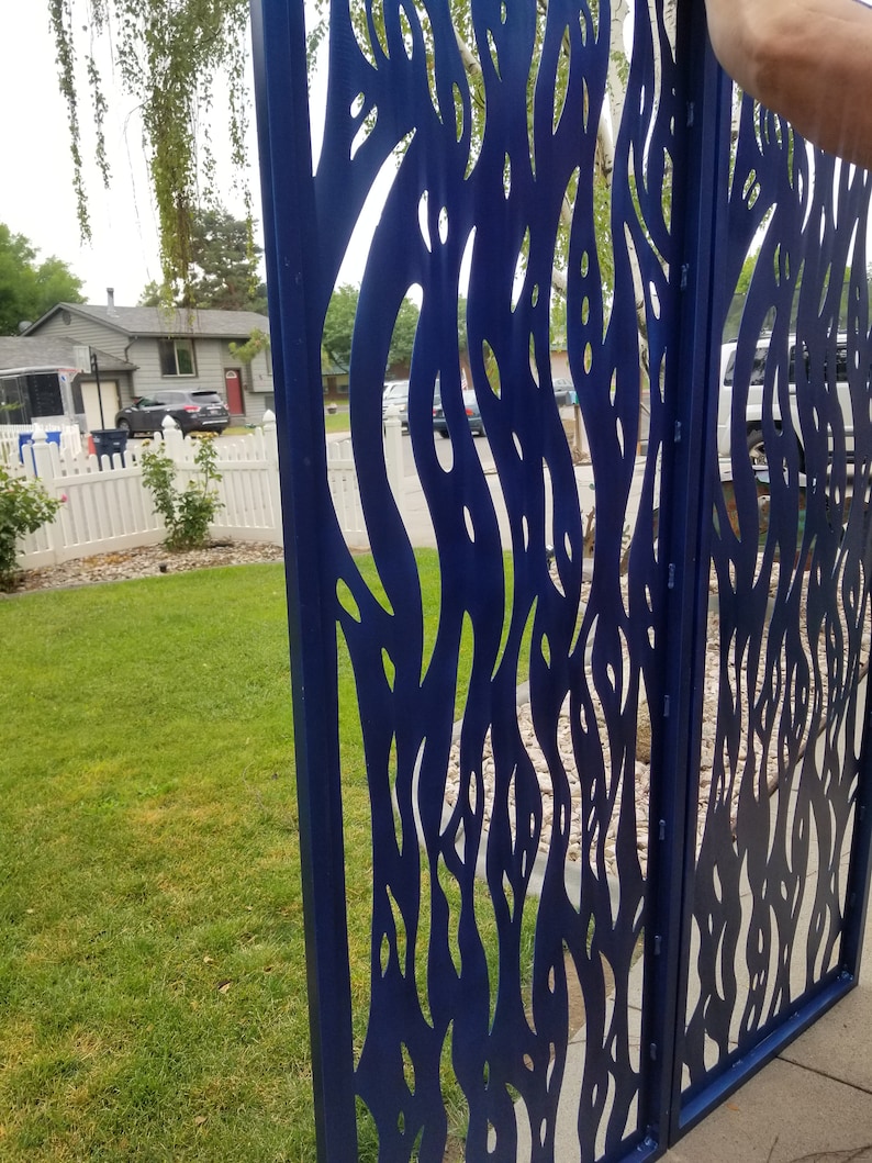 Large Modern Gate Metal Art Sliding Gates Plasma Cut Abstract - Etsy