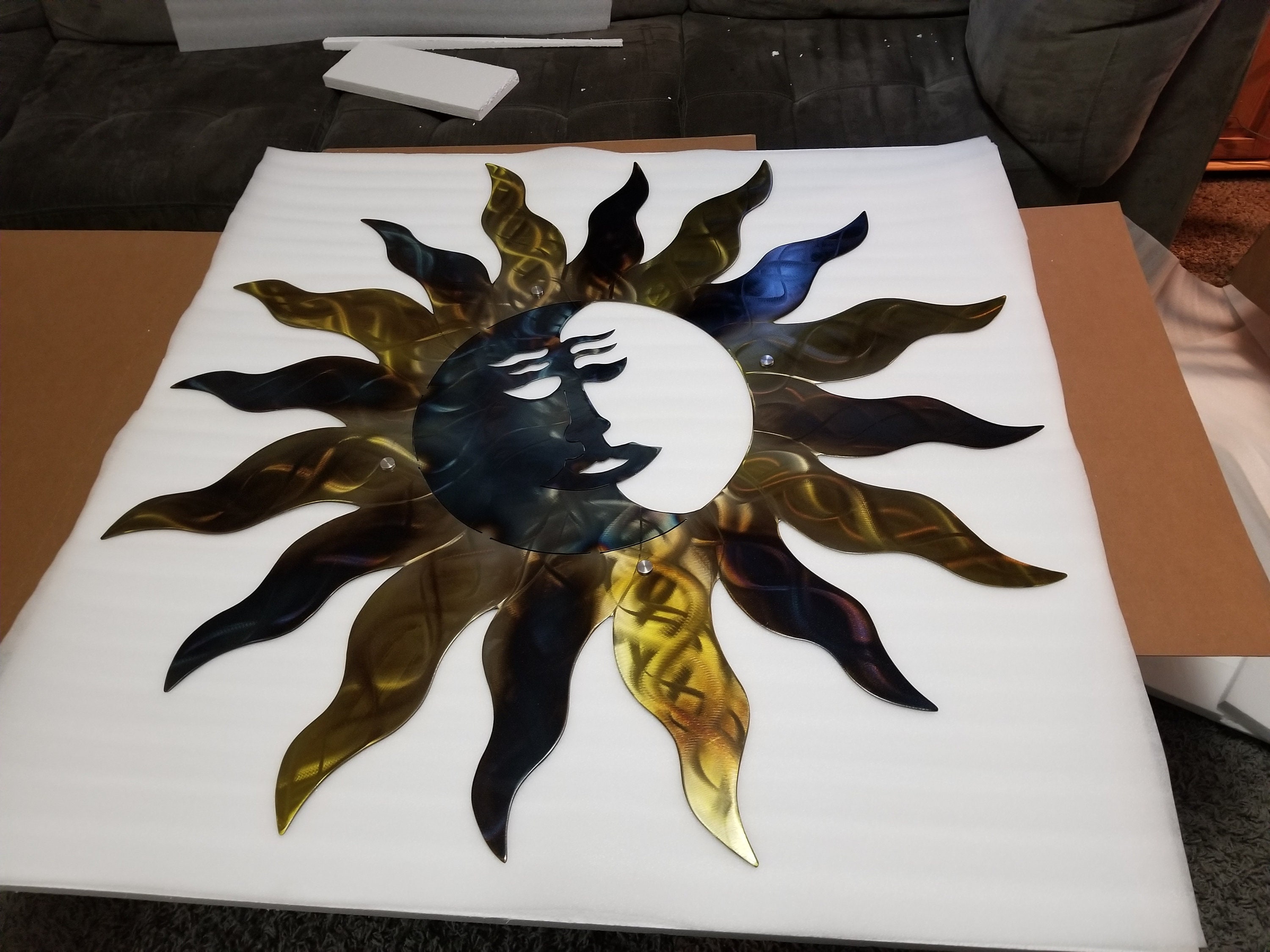 Metal Wall Art Sun Decor ETSY Handmade Large Outdoor Sun With | Etsy