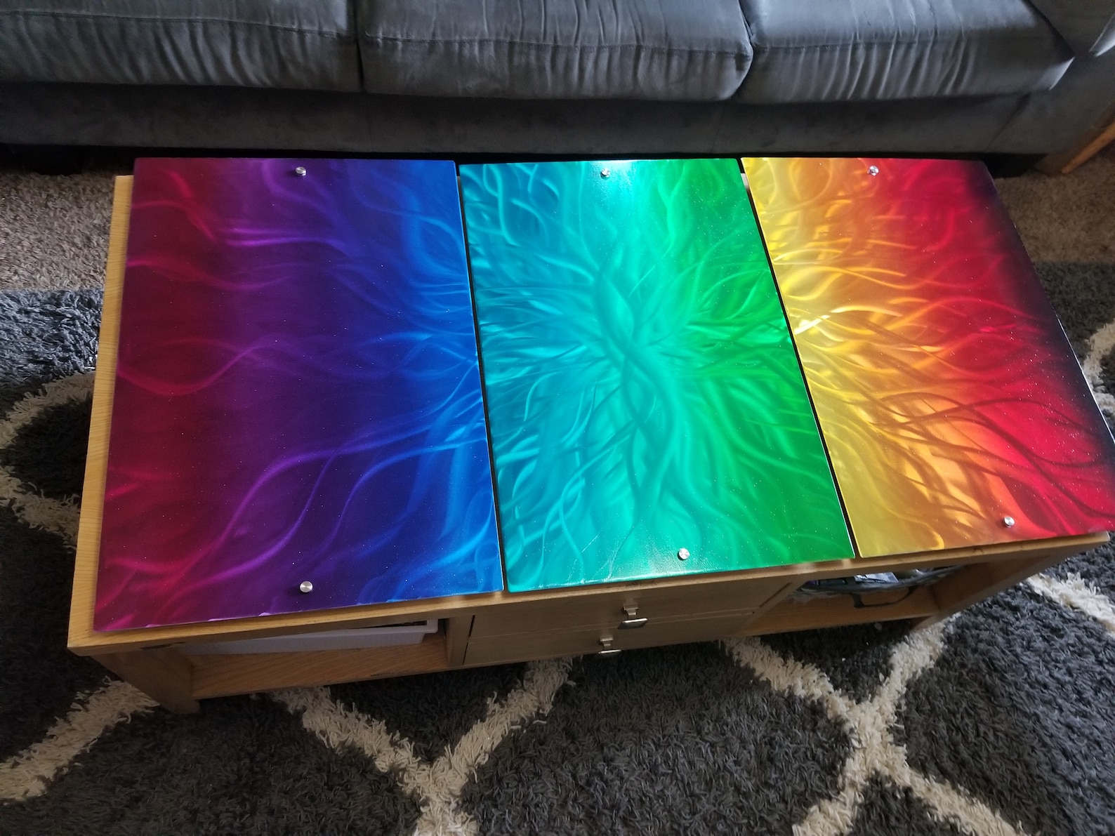 Large Painting Multiple Panels Set of 3 Foyer Wall Art Huge - Etsy