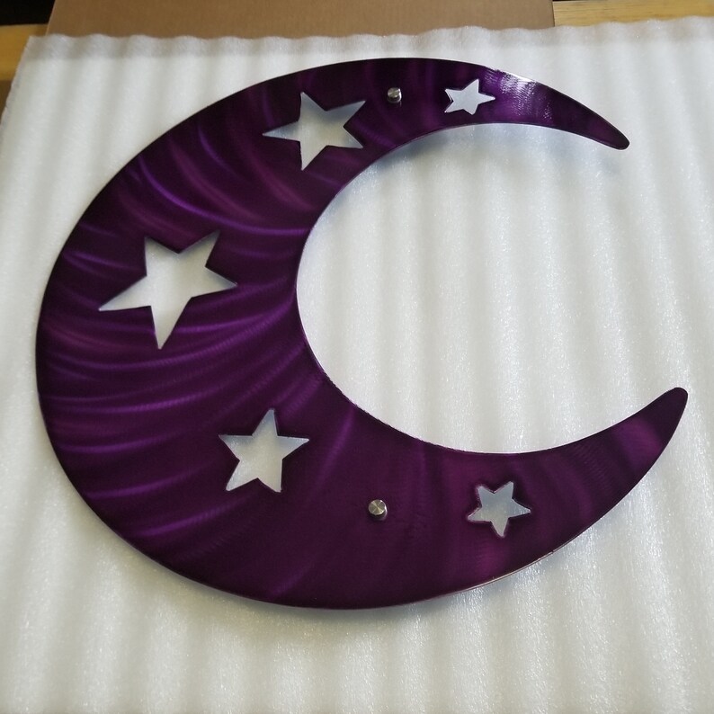 Crescent Moon Wall Decor Unique Home Decor Moon Accent Stars - Etsy