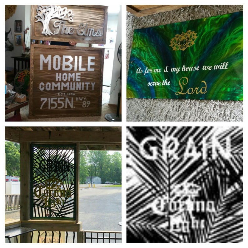 Custom Signs Custom Metal Art Sign Customized Logo Signs | Etsy