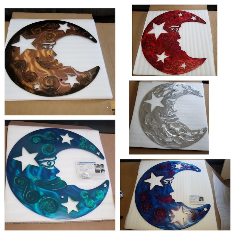 Moon Decor Wall Art / Large Rustic Metal Moon / ETSY Crescent - Etsy