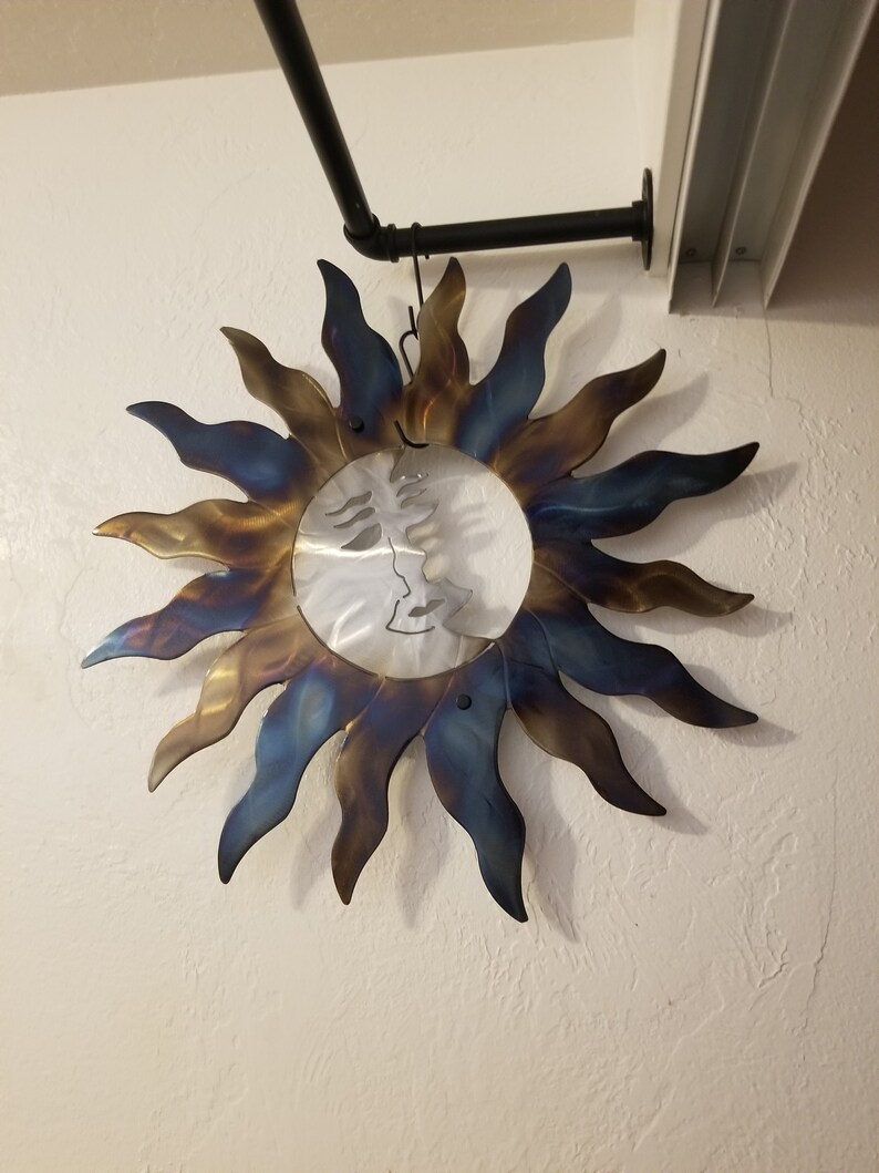 Wall Decor Sun Indoor Large Sun Outdoor Wall Decor Recycled - Etsy
