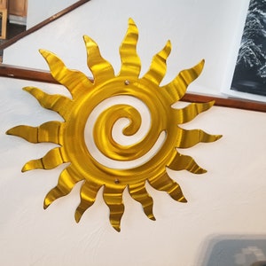 Metal Wall Art Sun ETSY Handmade Wall Decor Copper Metal Sun, Plasma ...