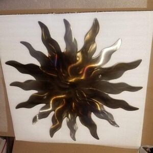 Metal Wall Decor Sun Rustic Heat Patina Sun Decor, Recycled Steel Sun ...