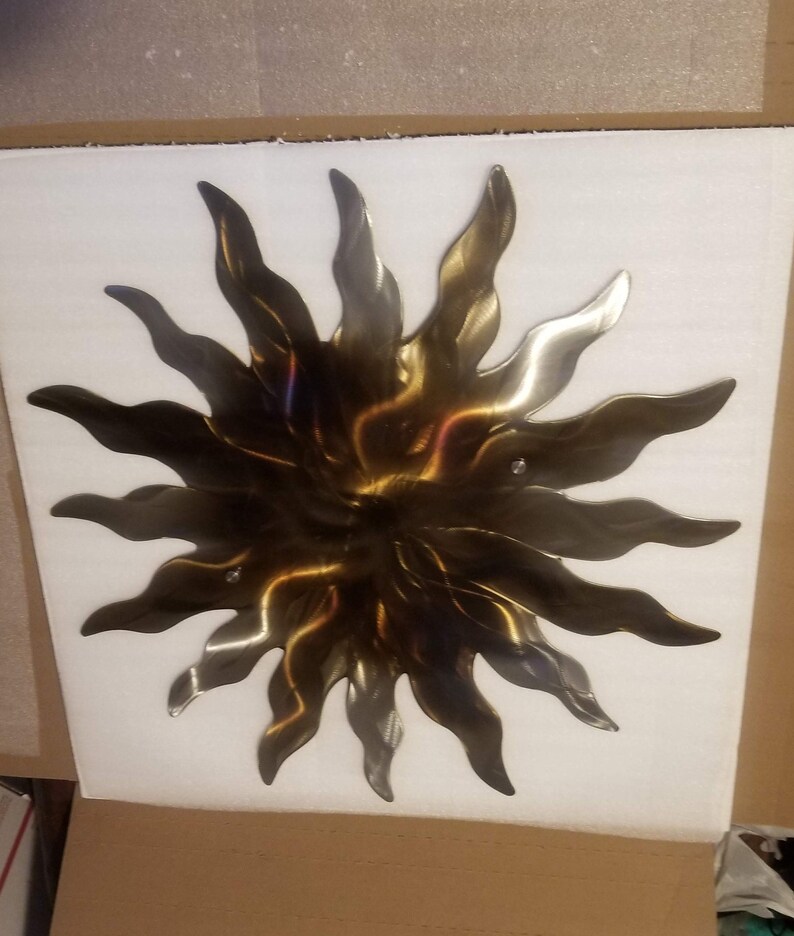Metal Wall Decor Sun Rustic Heat Patina Sun Decor Recycled - Etsy