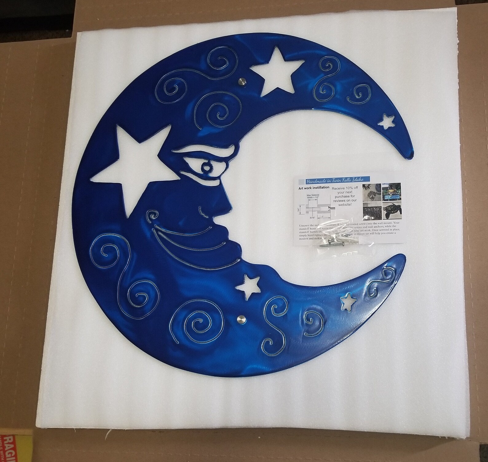 Rustic Metal Wall Art Moon / Metal Wall Decor ETSY Large Moon - Etsy