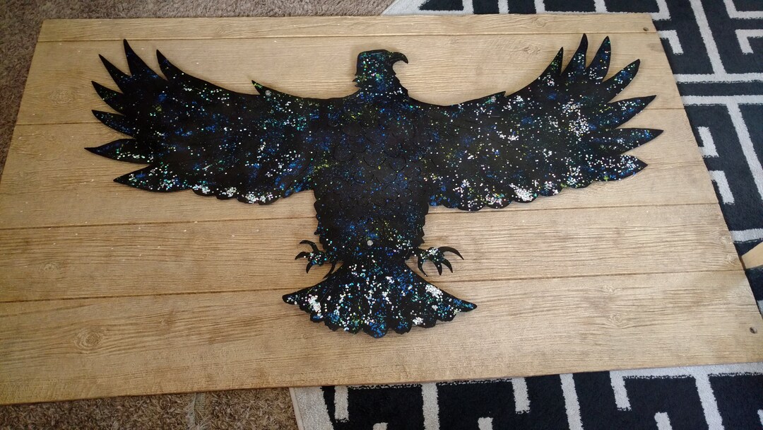 Metal Wall Art Eagle Steel Bald Eagle Handmade Glitter Home - Etsy