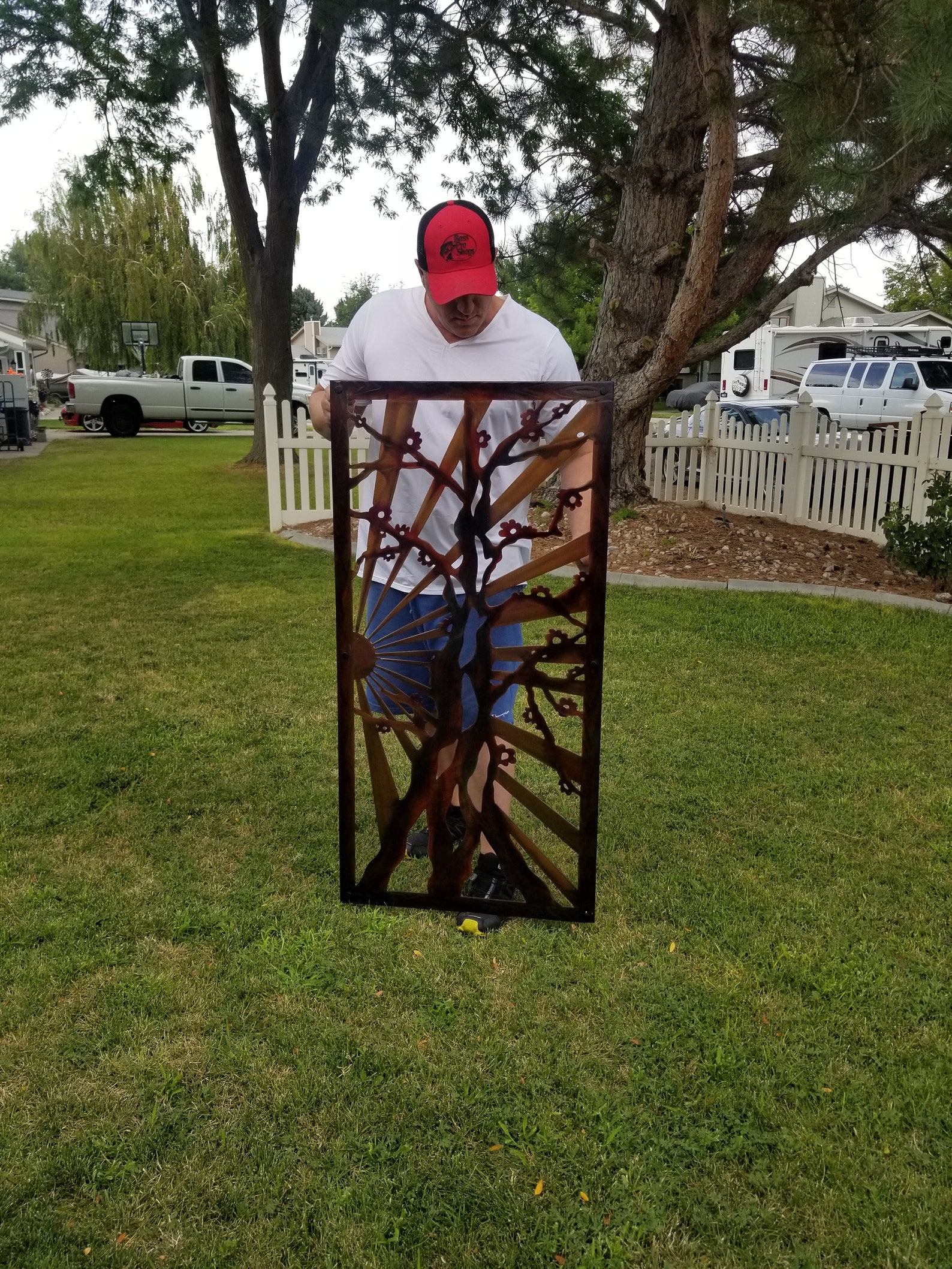 Metal Privacy Screen Tree Wall Art Large Decorative Panel - Etsy