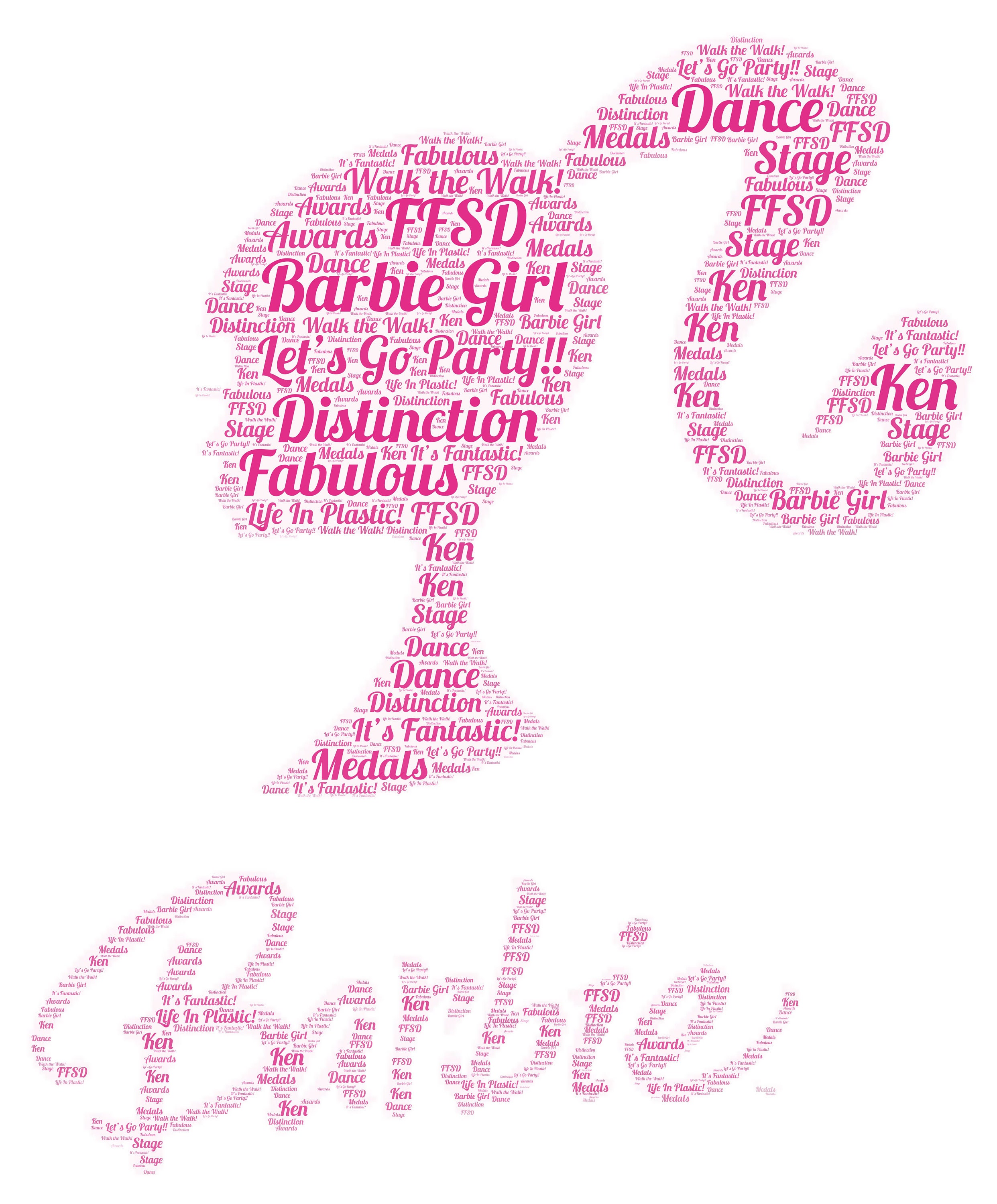 Barbie Word Cloud - Etsy