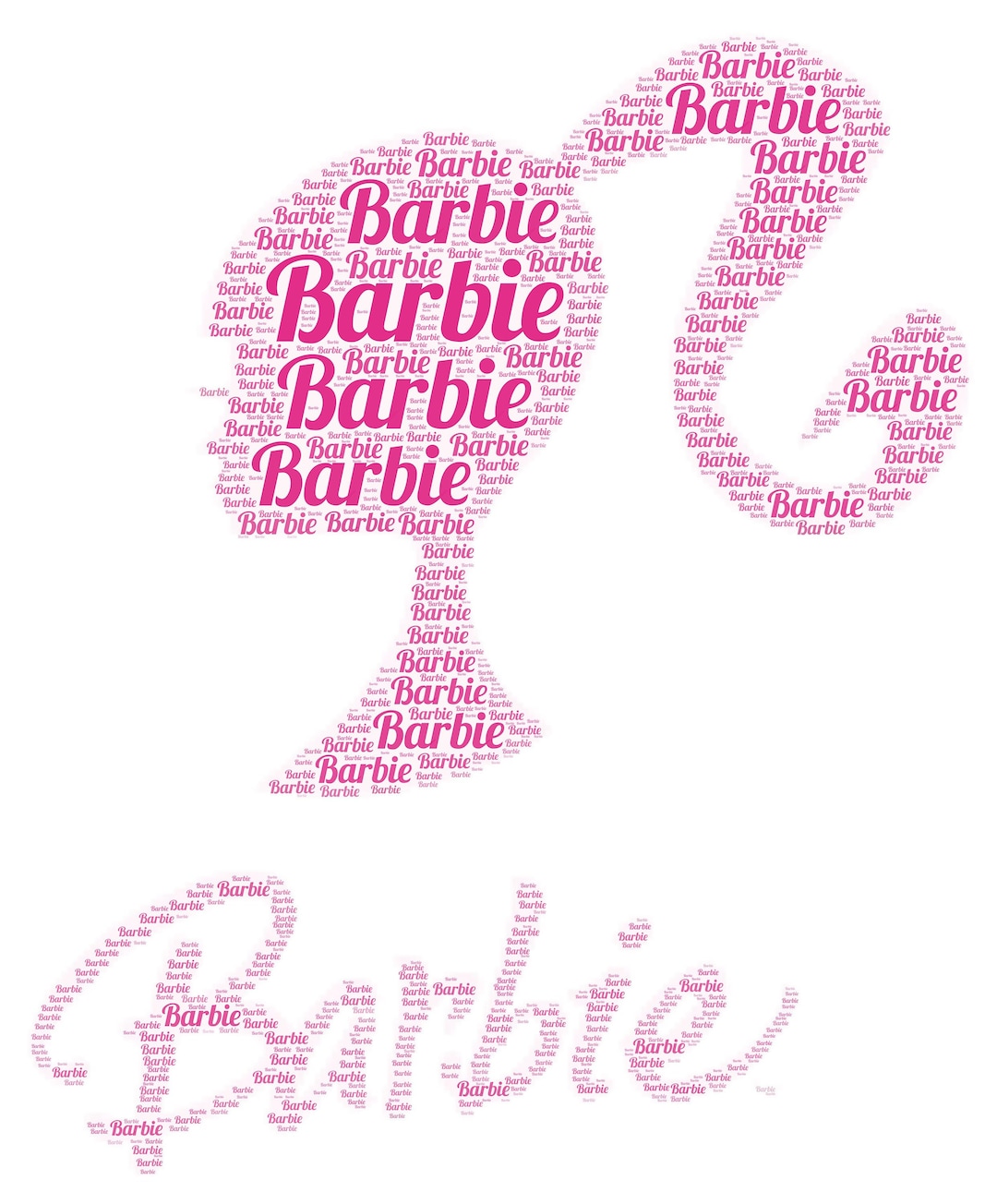 Barbie Word Cloud - Etsy