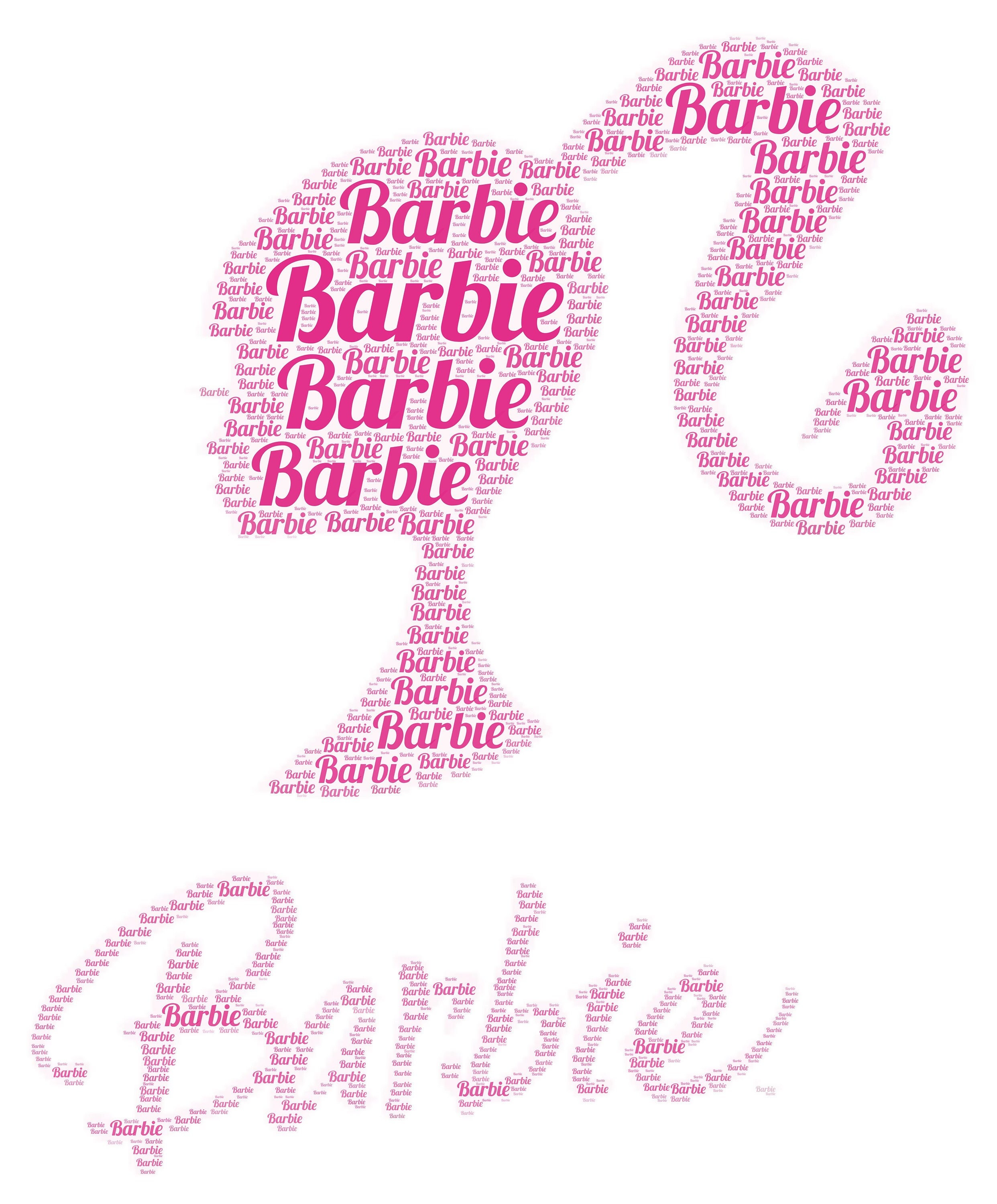 Barbie Word Cloud - Etsy