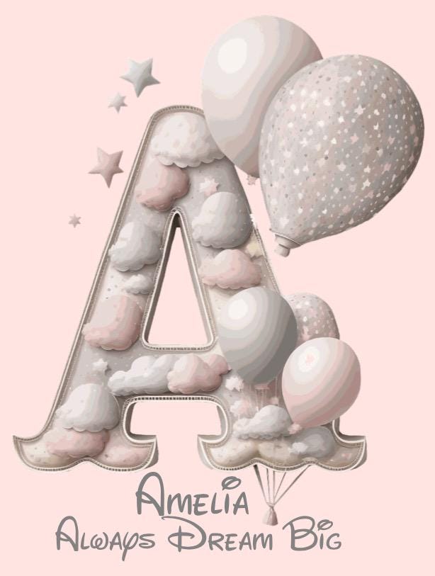 Alphabet Hot Air Balloon Letter, Personalized Nursery Decor, Perfect ...