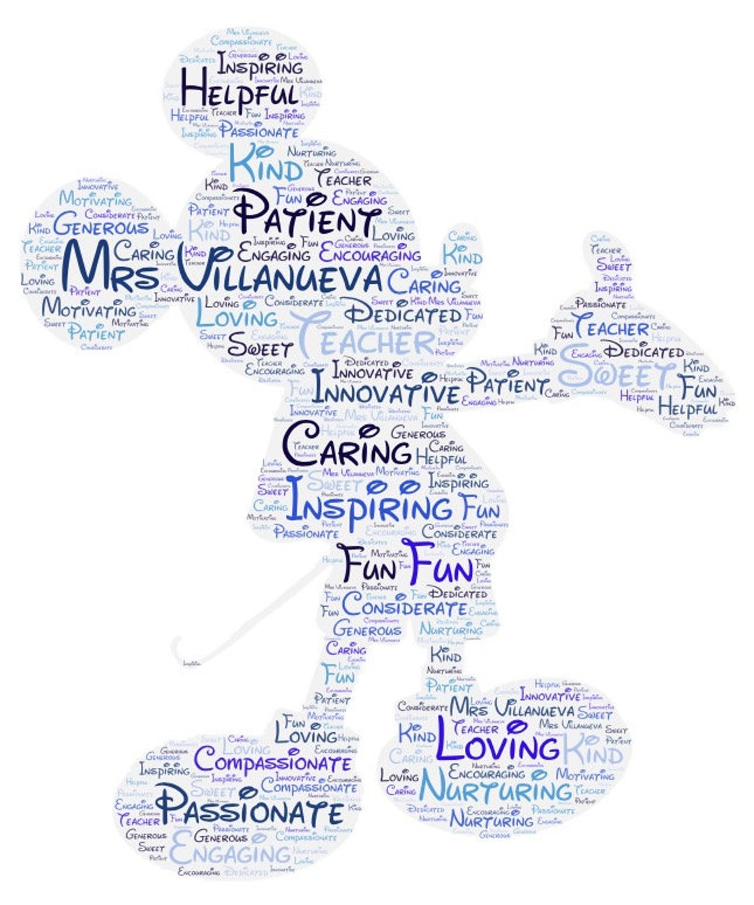 Personalised Word Cloud Tailored Text Word Cloud Art Personalized