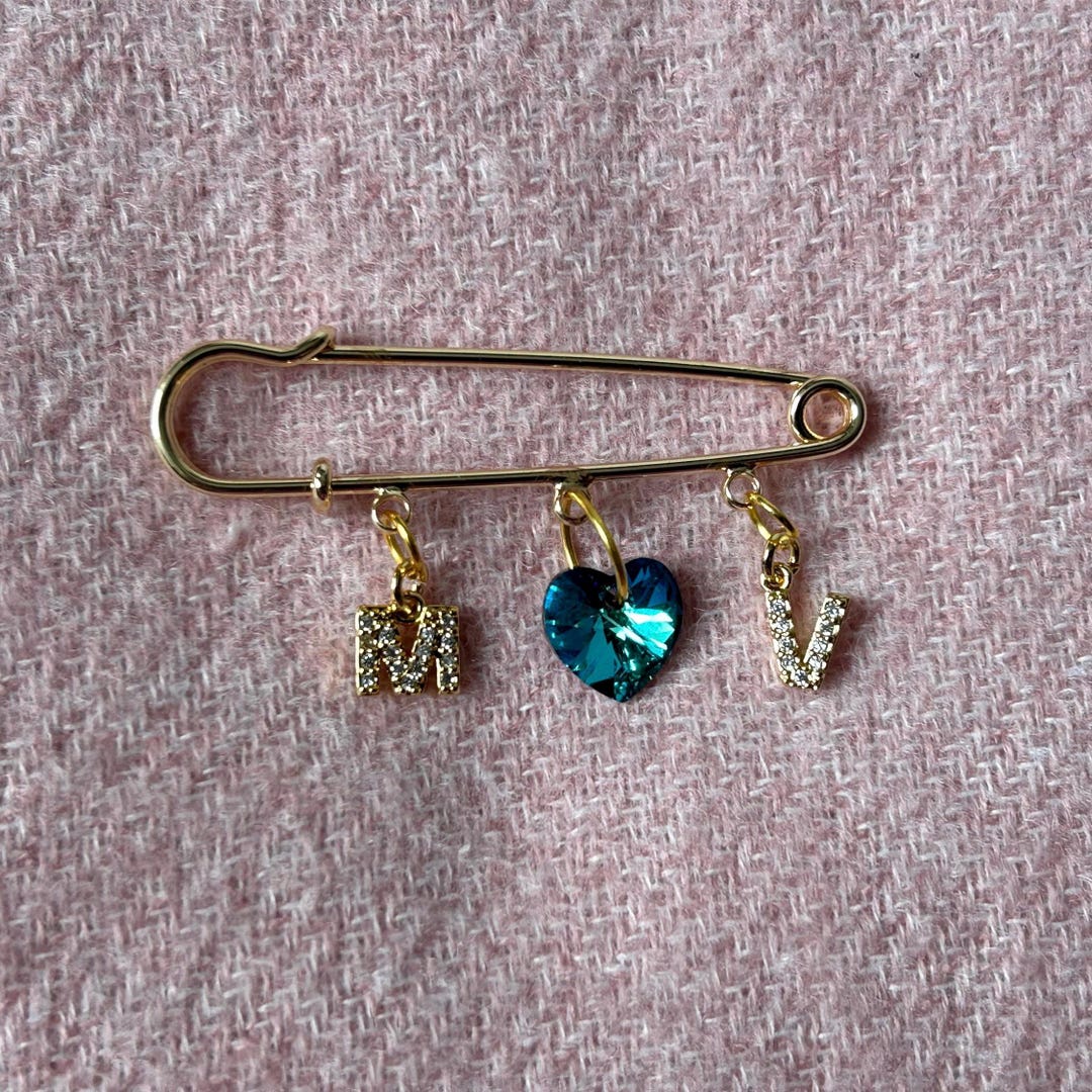 AHAVA Something Blue, Blue Bridal Safety Pin, Elegant Something New ...