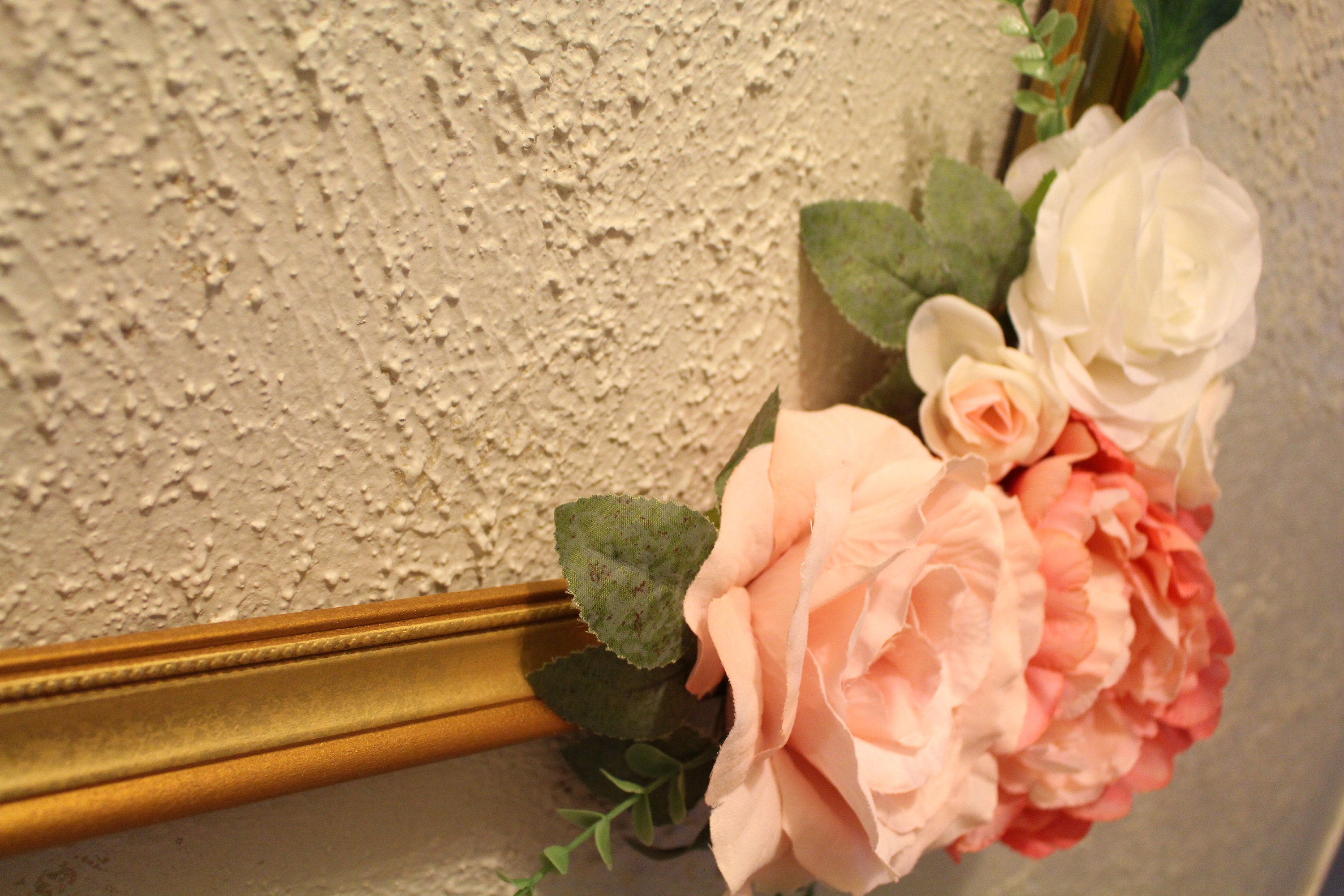 Gold and Floral Selfie Frame for Weddings, Baby Showers, Engagement ...