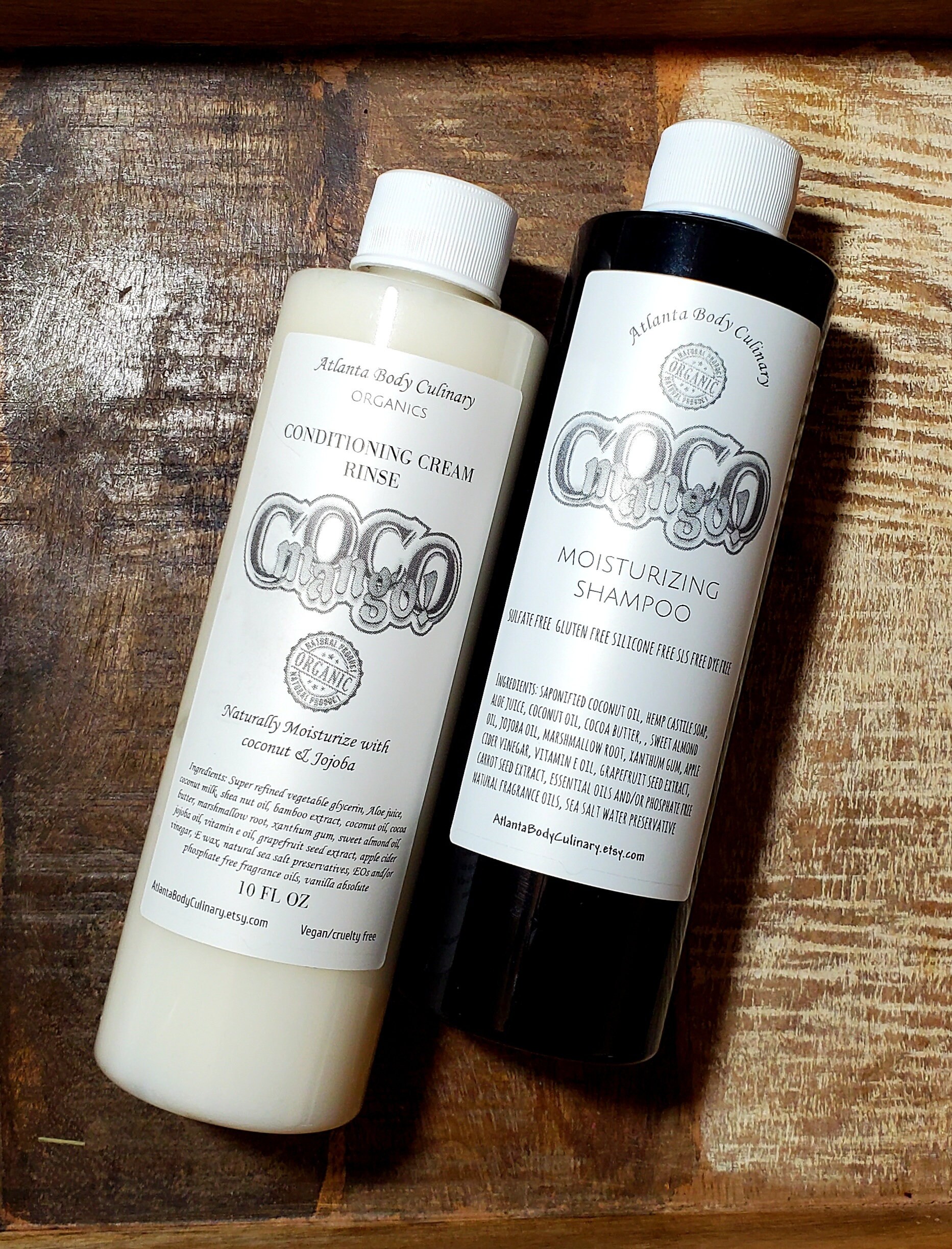 Coconut Mango Set Organic Shampoo & Conditioner Organic Hair | Etsy