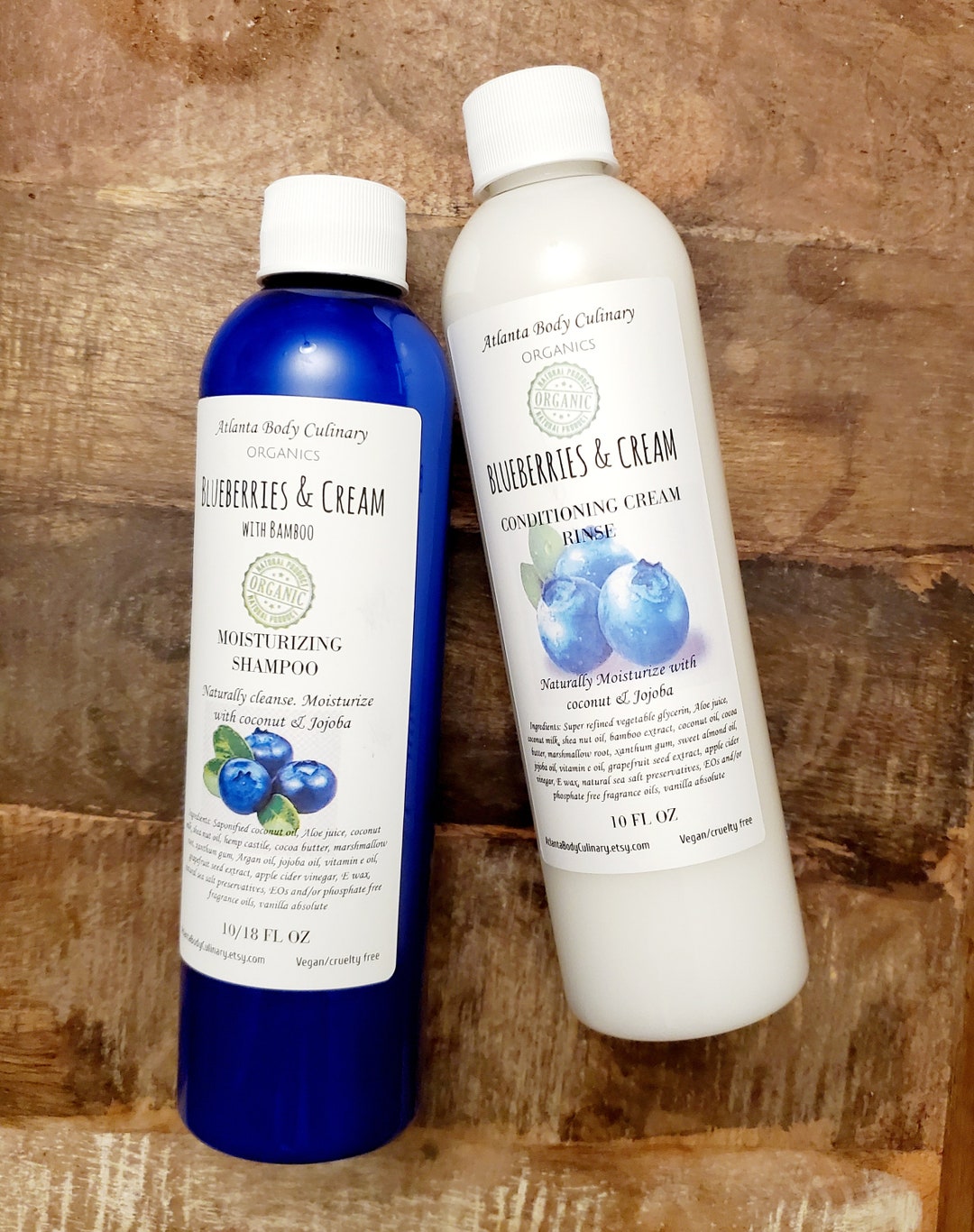 Blueberries & Cream Set Organic Shampoo Organic Hair - Etsy