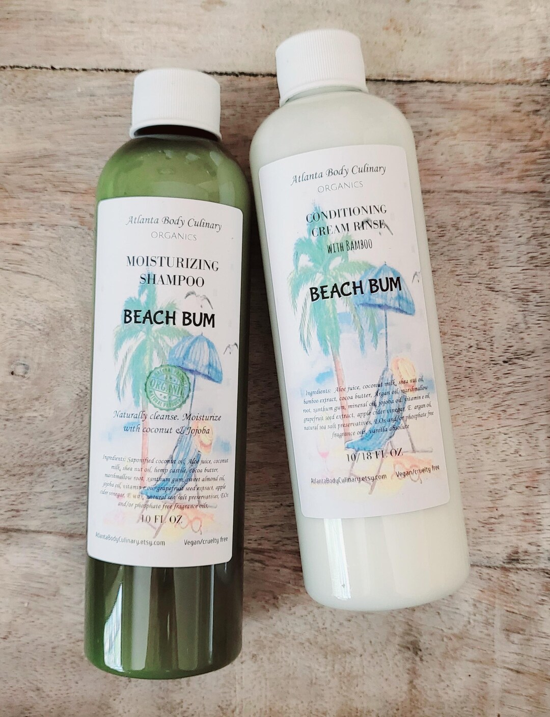 Beach Bum Shampoo Conditioner Set - Etsy